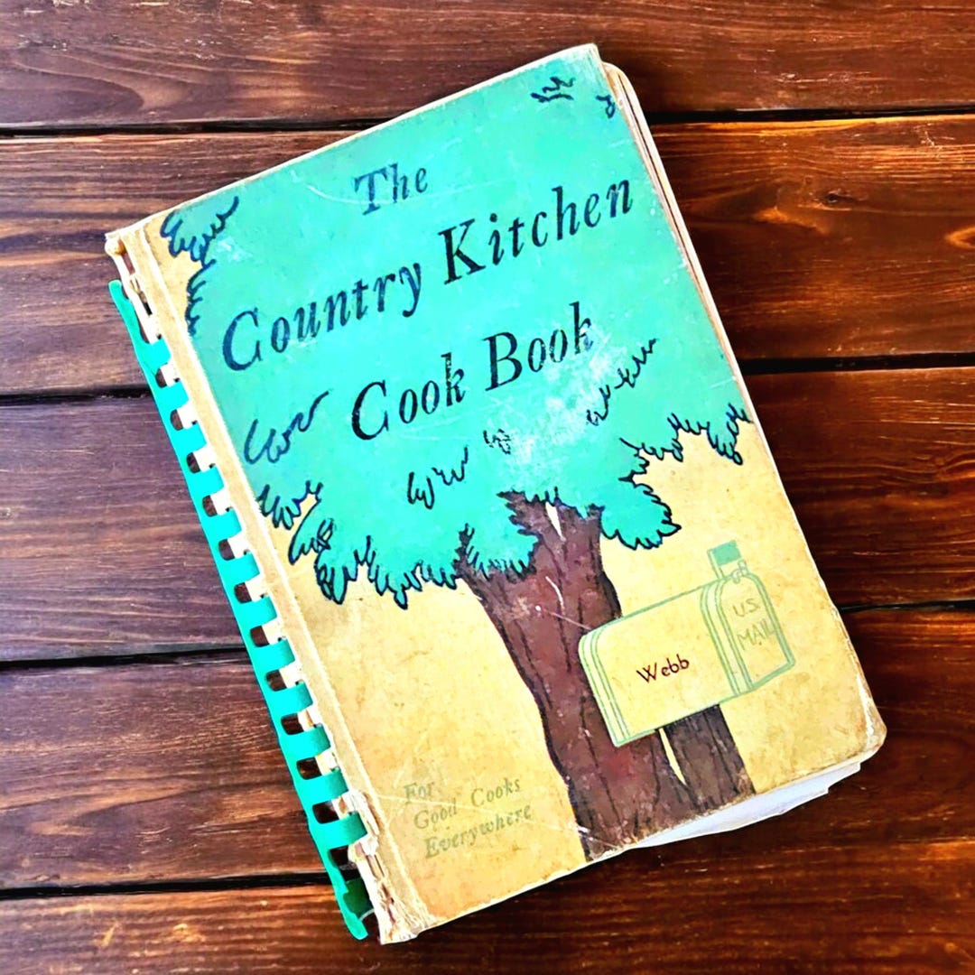 Vintage 1942 'country Kitchen' Cookbook, Spiral Bound Hardcover - Etsy