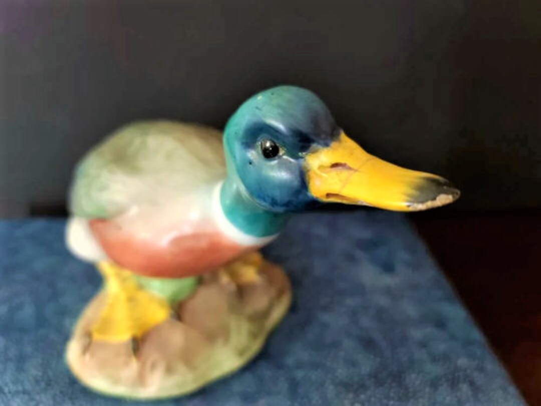 Vintage Porcelain Mallard Duck Goebel West Germany, "as-is" Chippy ...