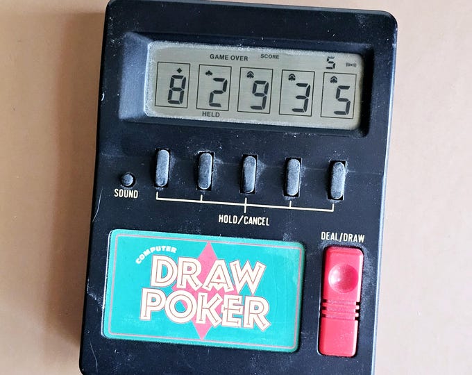 Vintage Computer Draw Poker Hand Held Electronic Game by Waco WORKS - Etsy