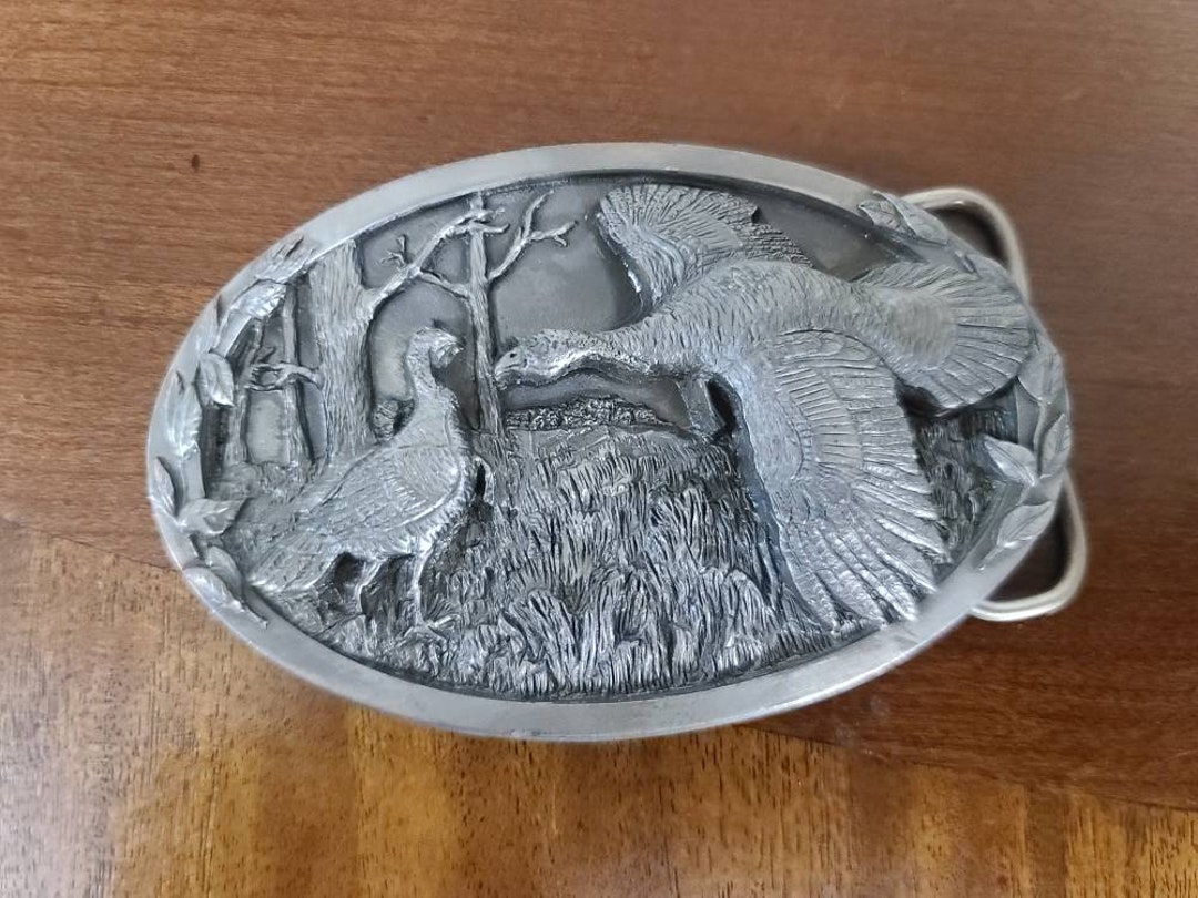 Vintage Turkey Belt Buckle Circa 1986 Made in USA - Etsy