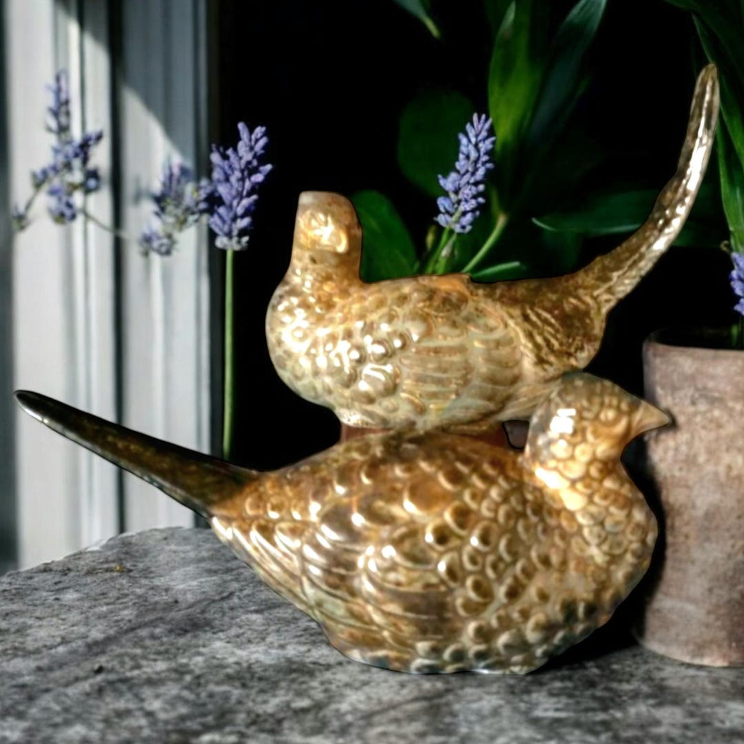 Vintage Japanese Pottery Pheasant Set: Mid-century Armbee San Francisco ...