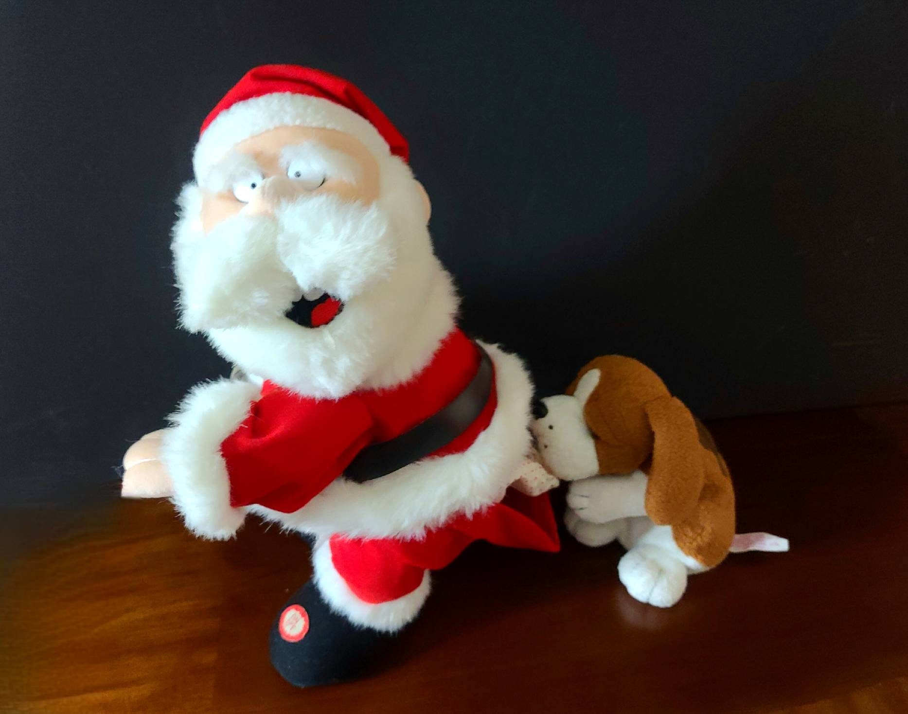 Animated Musical Santa and Dog Plays who Let the Dogs - Etsy