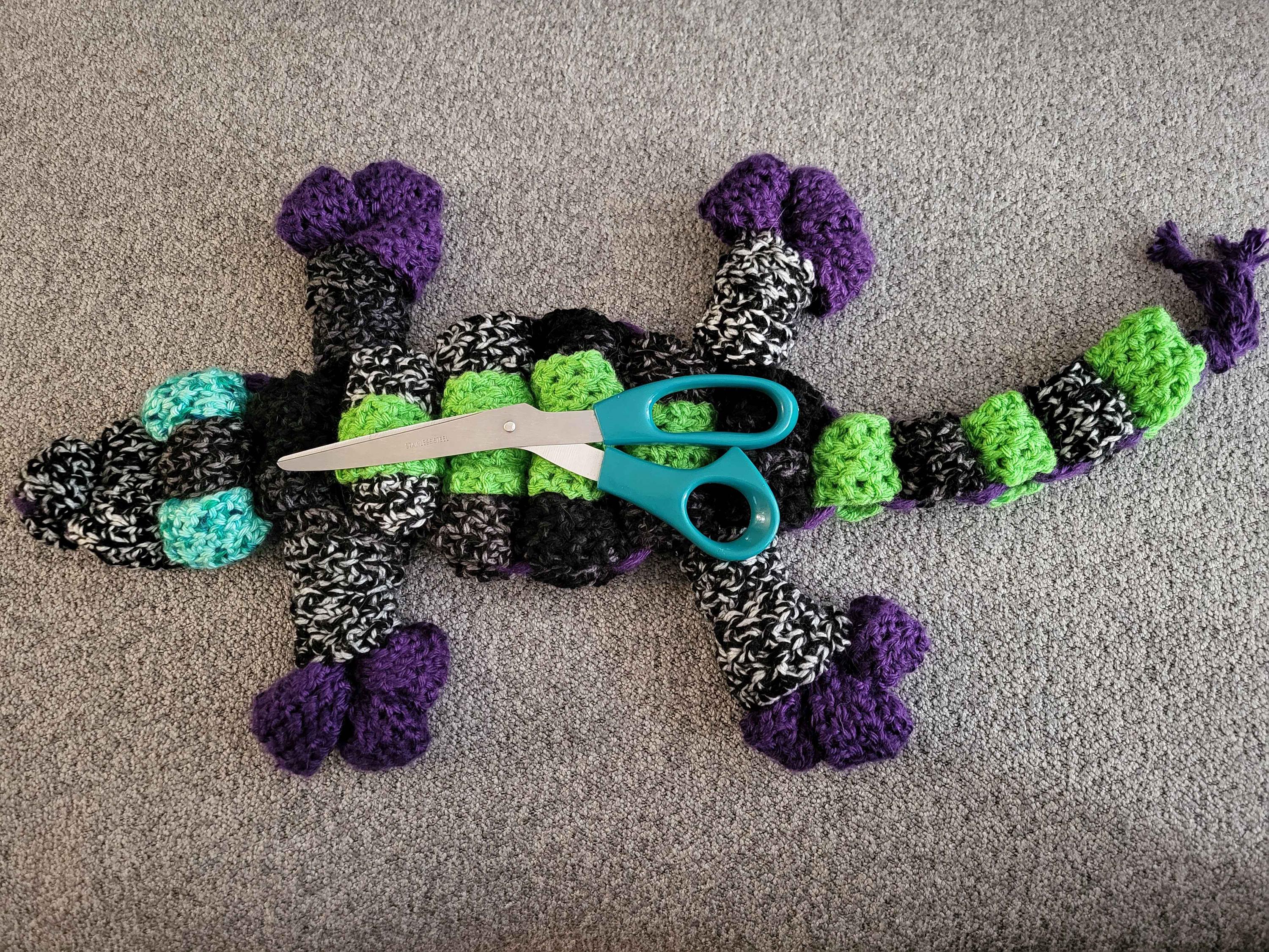 Beetlejuice Inspired 90s Crochet Beaded Lizard - Etsy