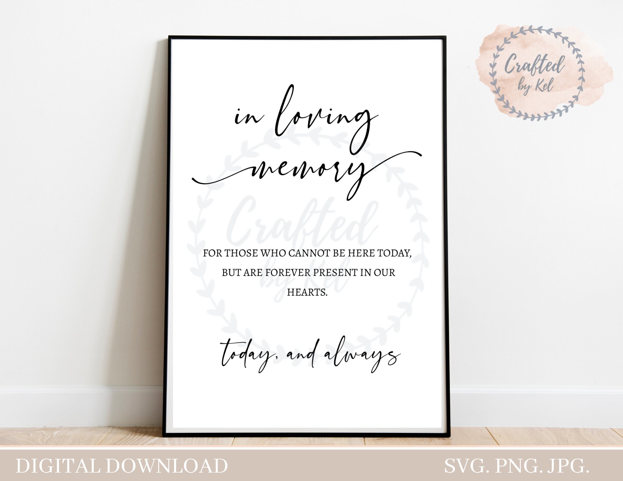 Wedding Memory Table Sign SVG, PNG, JPG Instant Download - Etsy Portugal