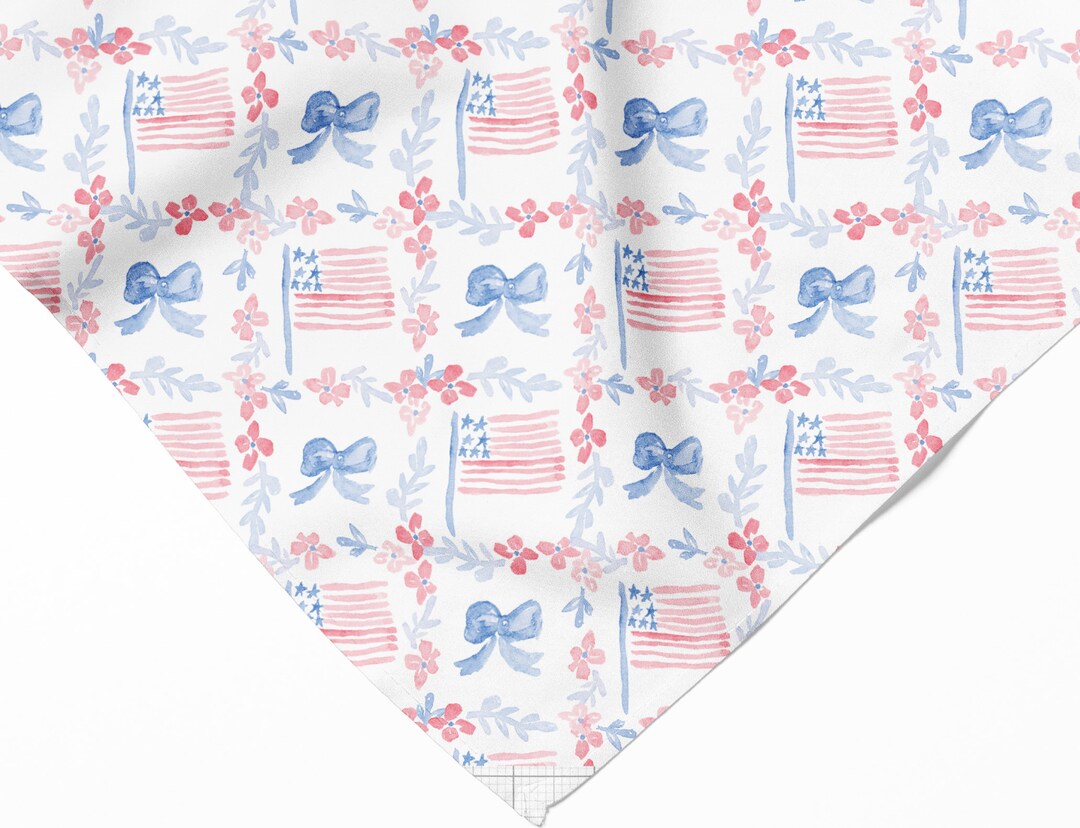 Preppy Patriotic Dog Bandana, Preppy Dog Bandana, Grand Millennial ...