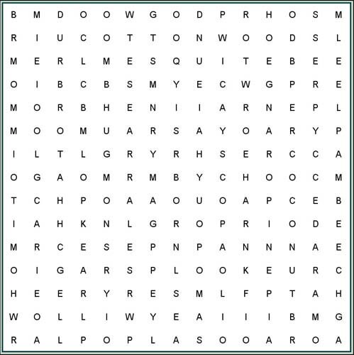 Word Search Puzzle trees ... With Word Clues - Etsy