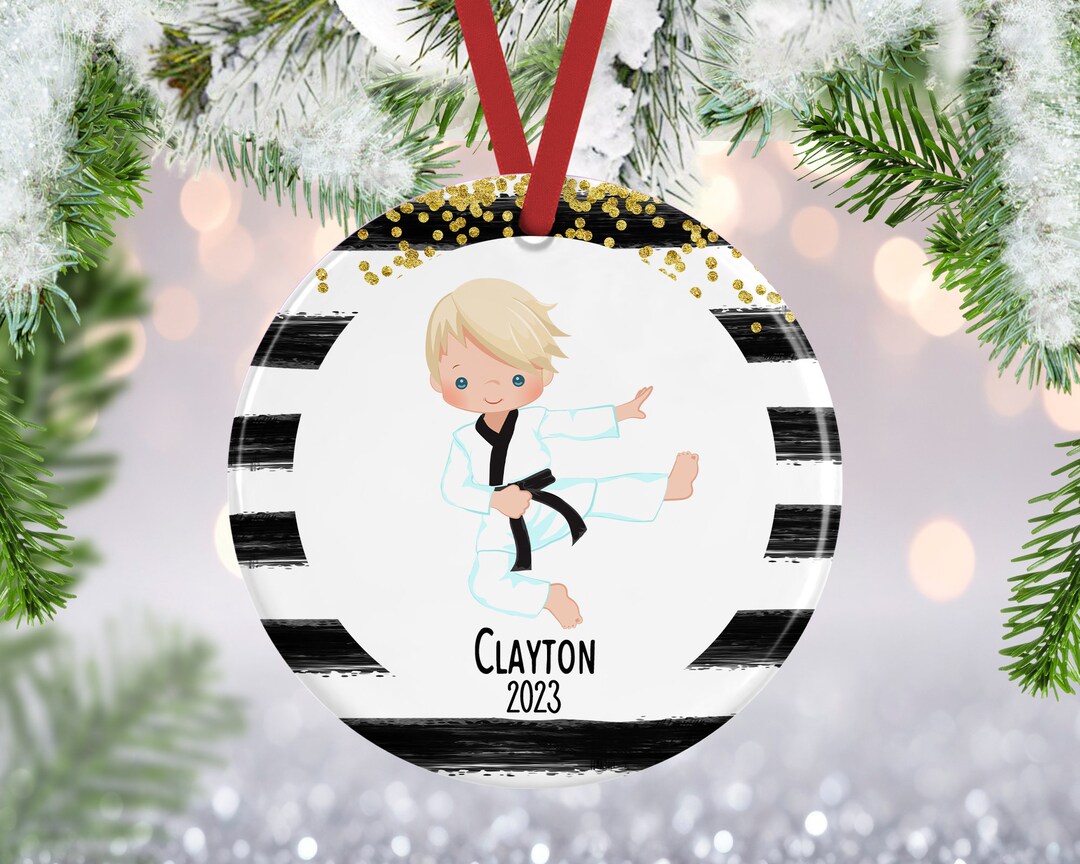 Karate Ornament | Children's Karate Christmas Ornament | Personalized ...
