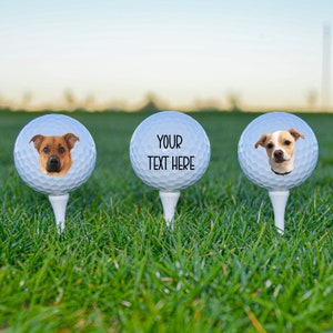 Custom Golf Balls, Dog Face Golf Balls, Personalized Golf Ball, Dad ...