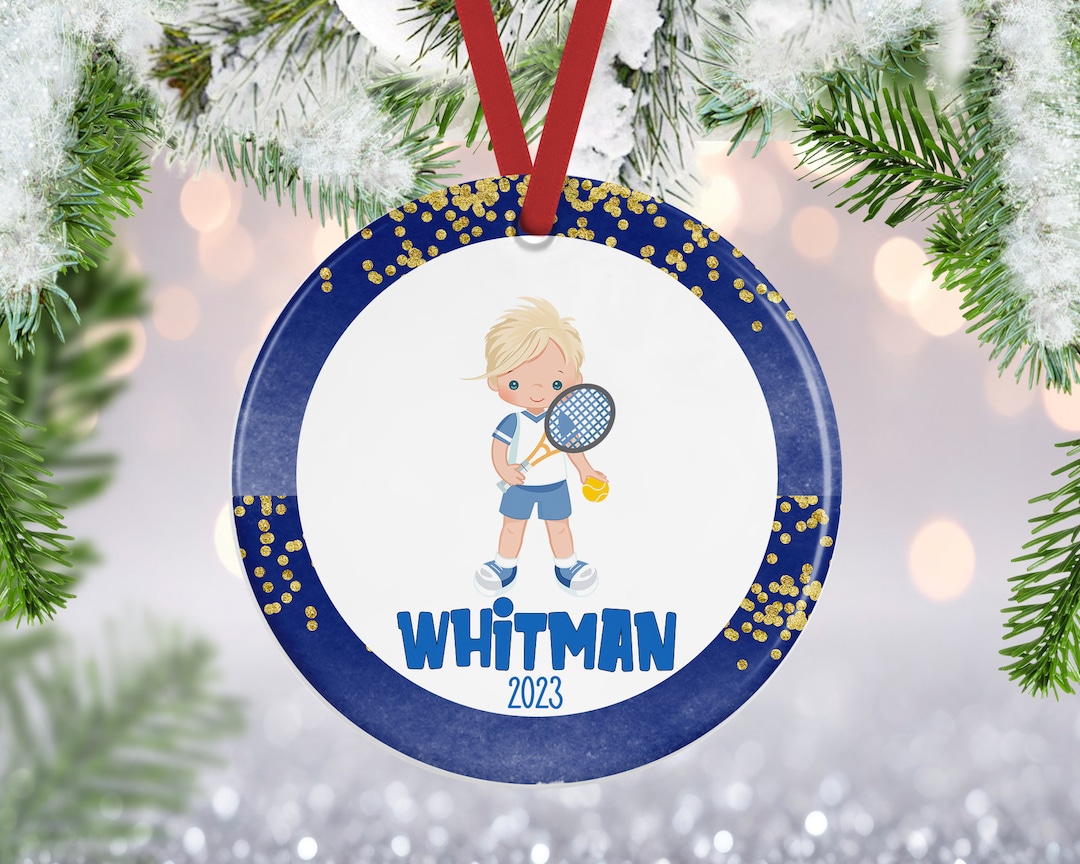 Tennis Ornament Christmas Ornament Tennis Ornament Personalized Boy ...