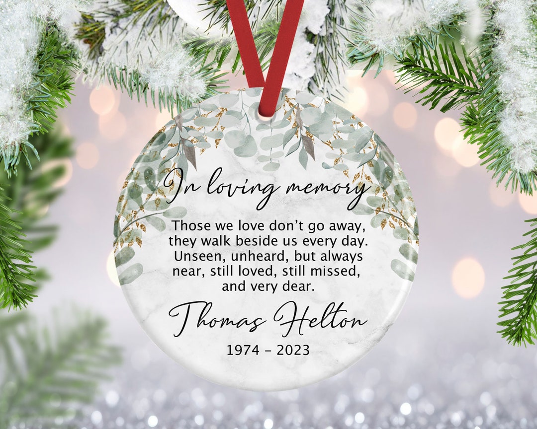 Memorial Christmas Ornament, in Loving Memory Ornament, Remembrance ...