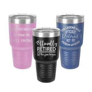Retirement Tumbler, Retirement Gifts, Retirement Gift for Men, Retiree ...