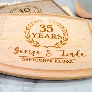 Anniversary Cutting Board, Anniversary Gift, Personalized Cutting Board ...