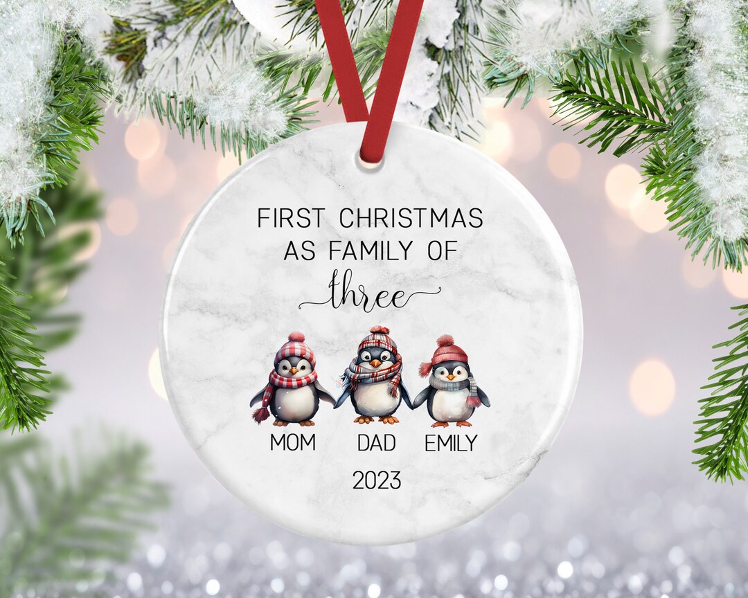 Family of Three Christmas Ornament, Family of 3, Family Ornament, First ...
