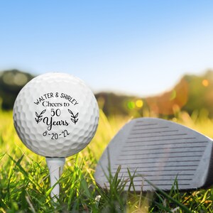 Custom Golf Balls, 50 Years Anniversary, Personalized Gift, Anniversary ...