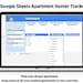 Apartment Hunter Tracker | Google Sheets Template | Apartment Search ...