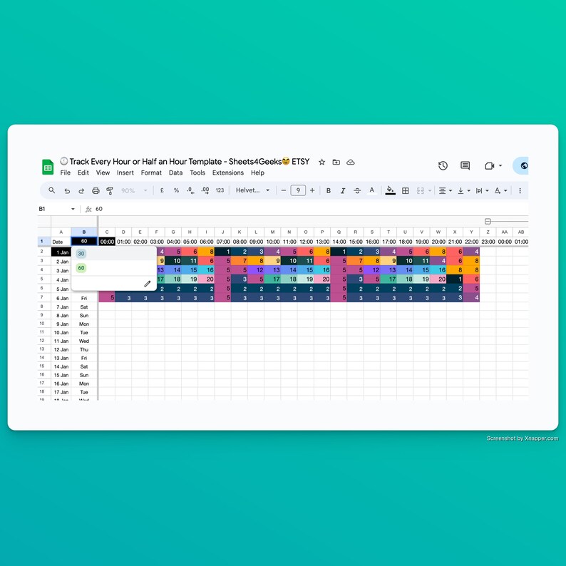 Time Tracker: Google Sheets Time Management Template (instant Download ...