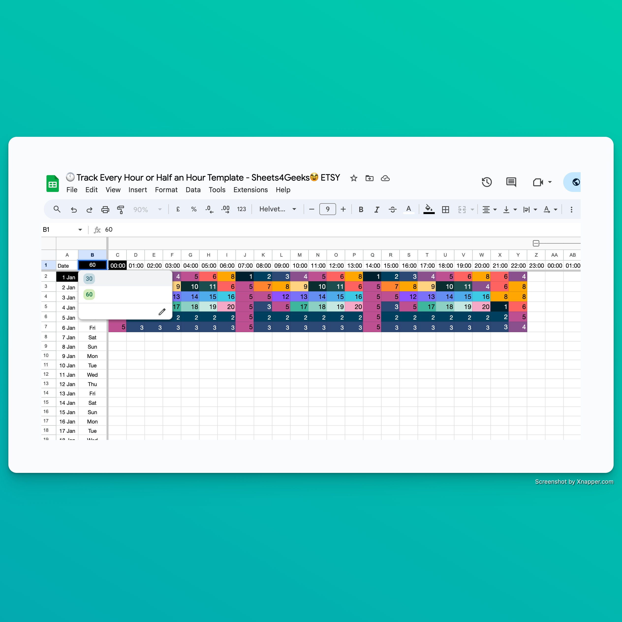Time Tracker: Google Sheets Time Management Template (instant Download ...