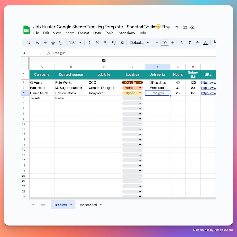 Simple & Easy Job Search Tracker Job Hunter Track Jobs Google Sheets ...