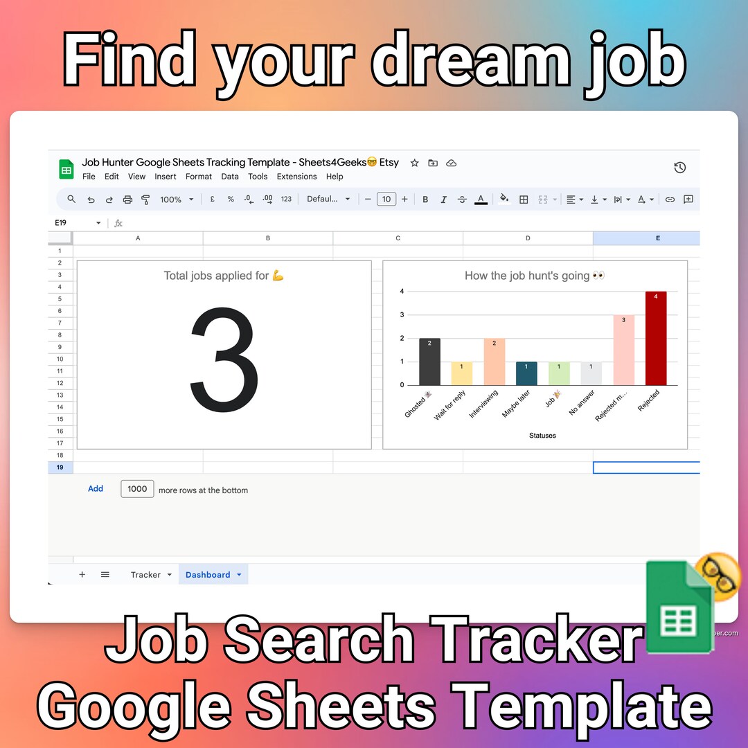 Simple & Easy Job Search Tracker Job Hunter Track Jobs Google Sheets ...