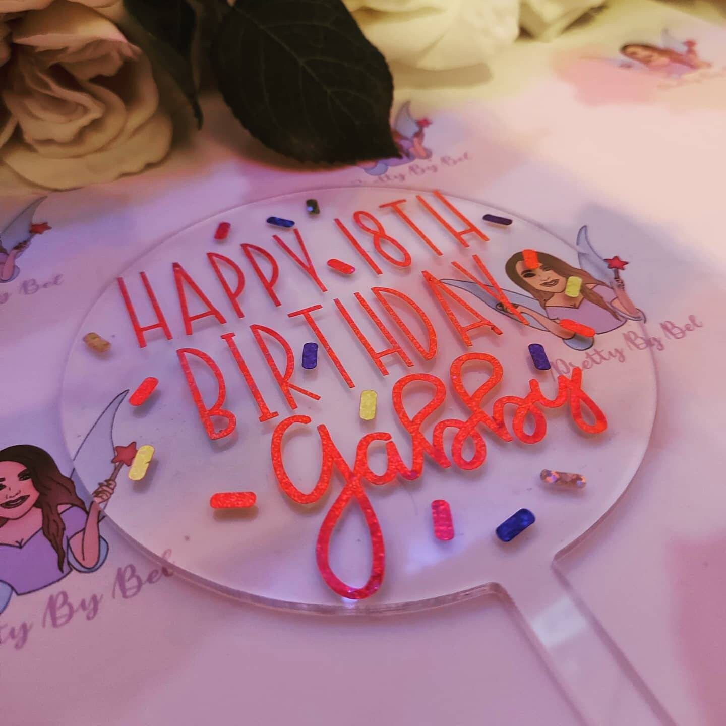 Toppers de pastel topper de pastel acrílico topper de pastel - Etsy España