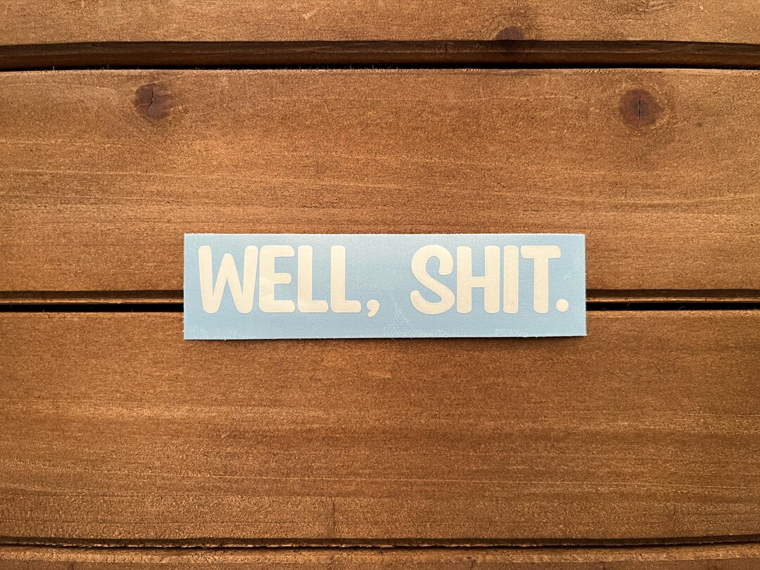 Well Shit Decal / Car Sticker / Funny Sticker / Laptop Sticker / Car ...