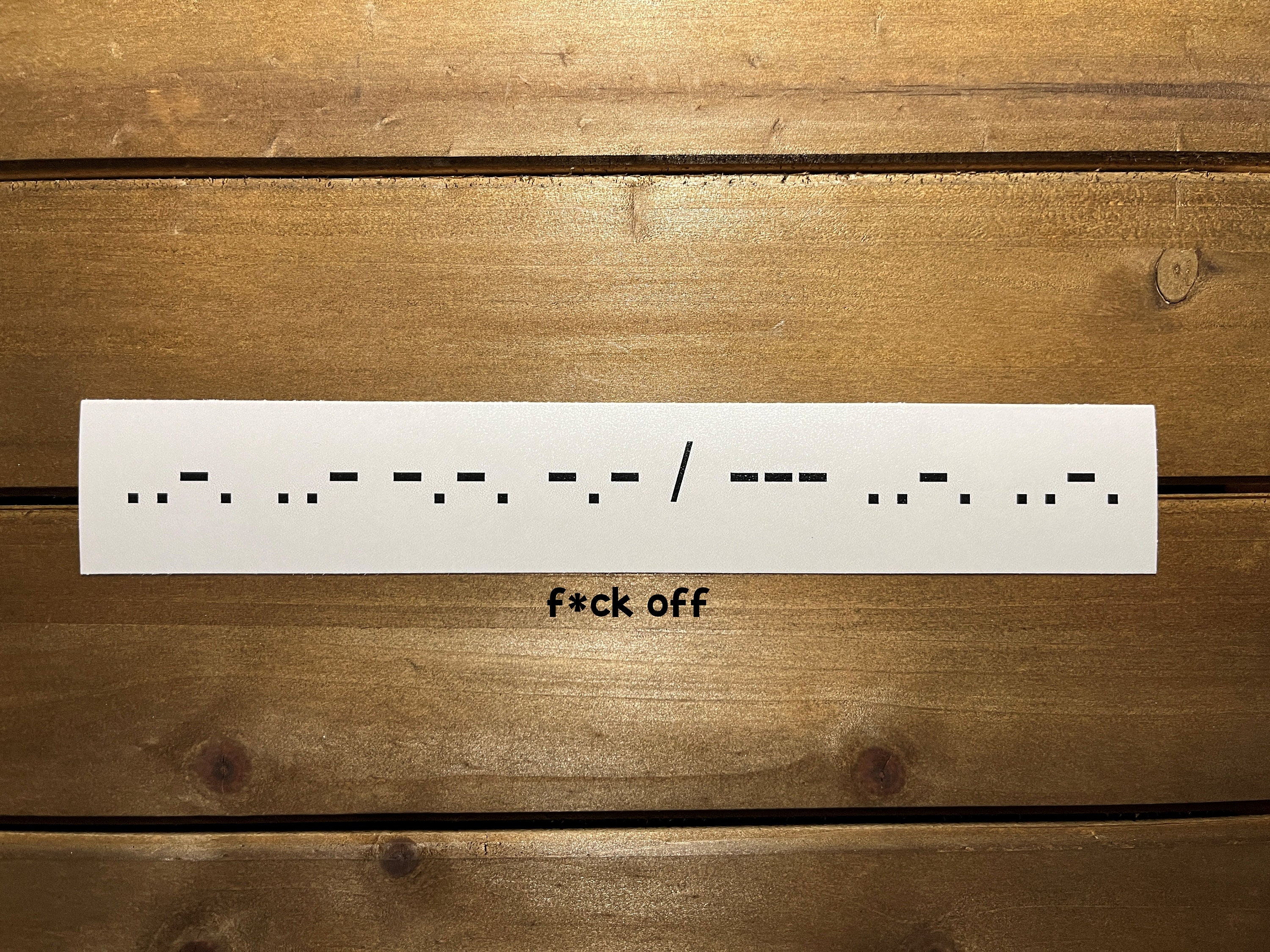 Fuck off in Morse Code Sticker - Etsy
