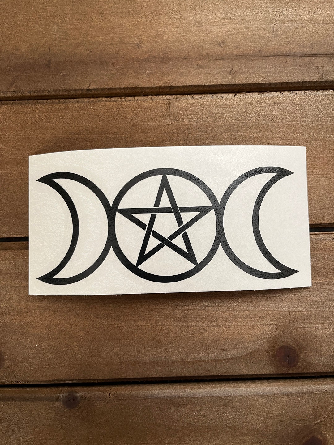 Triple Moon Vinyl Decal | Wiccan Decal | Pagan Decal | Goddess Symbol ...