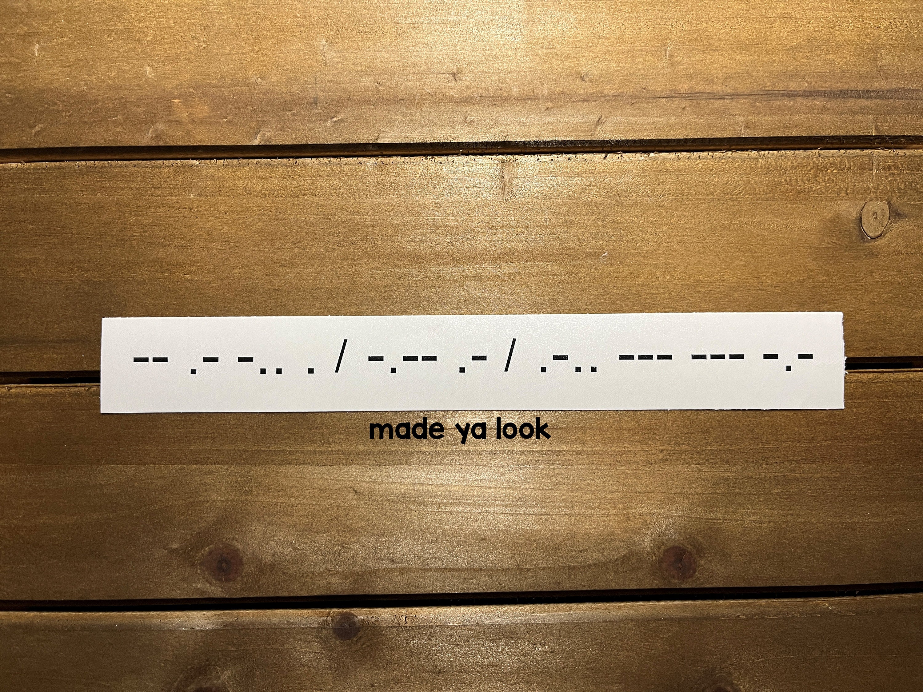 Made Ya Look in Morse Code Sticker - Etsy