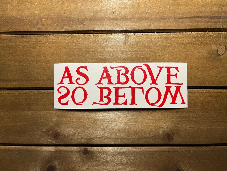 As Above so Below Sticker - Etsy