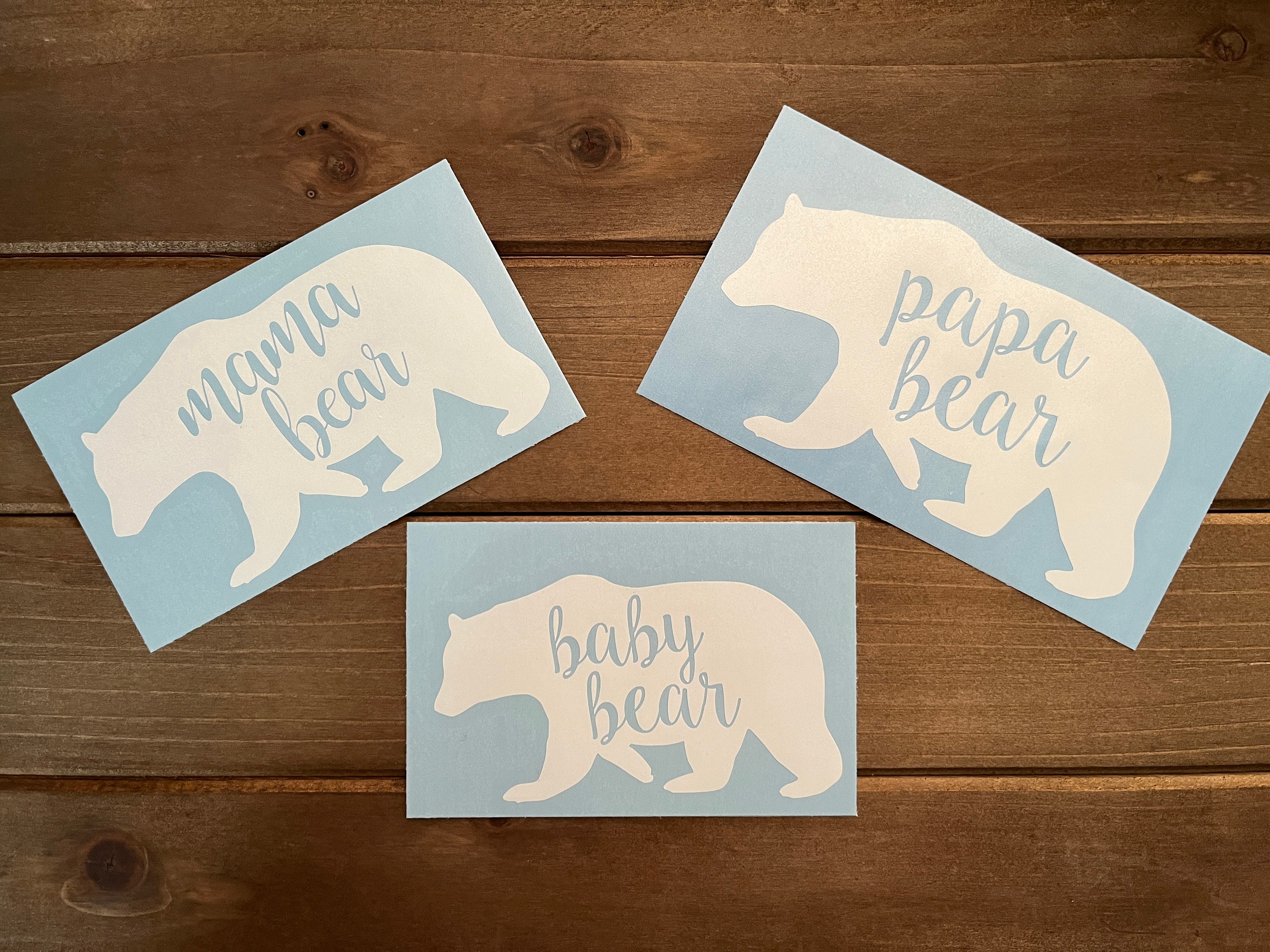 The Three Bears Papa Bear Mama Bear Baby Bear Stickers - Etsy