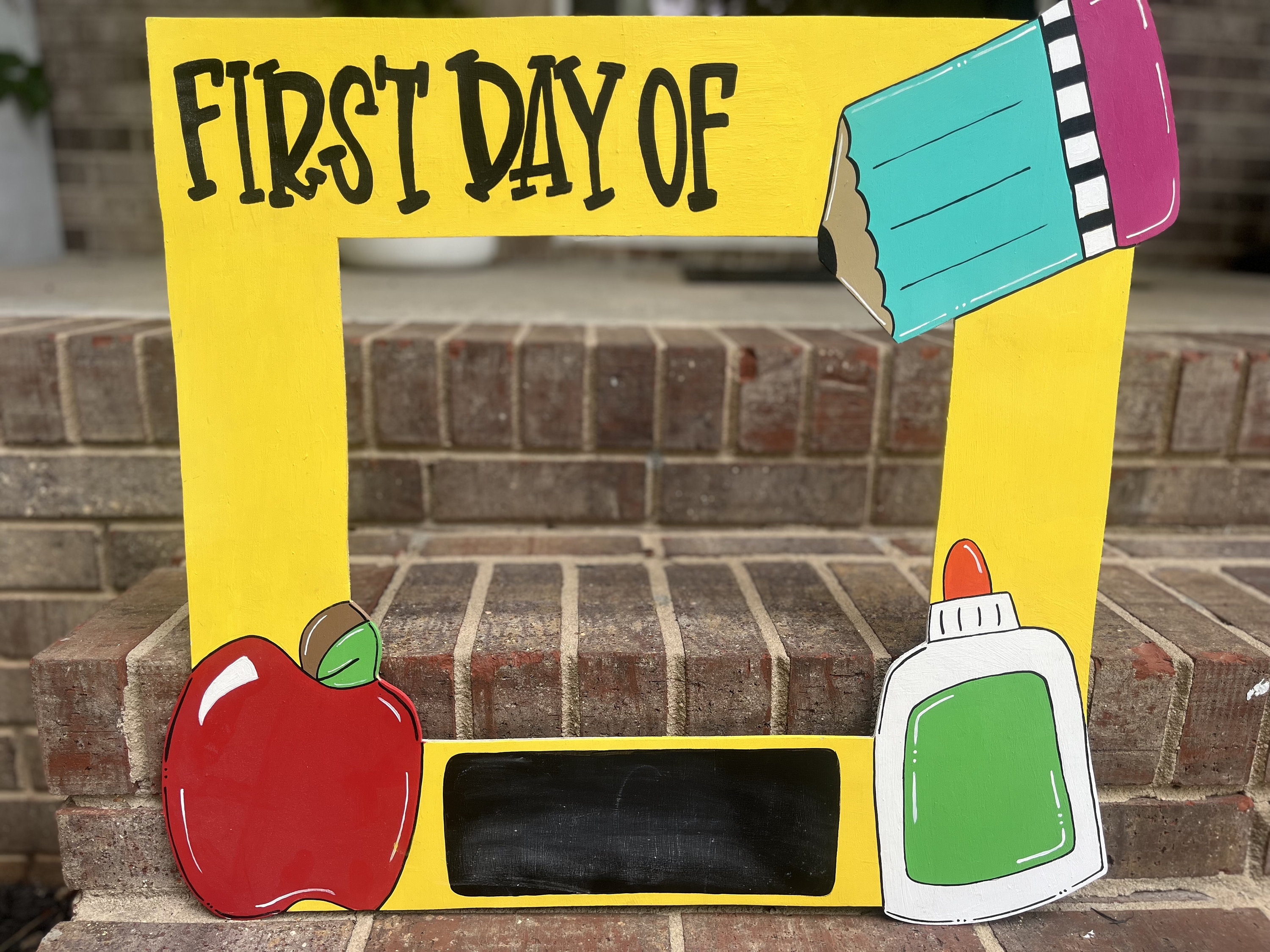 First Day of School Photo Frame Sign Board - Etsy