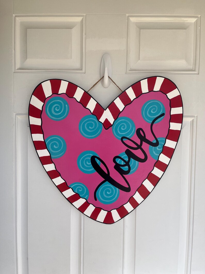 Love - Door Hanger Sign - Etsy