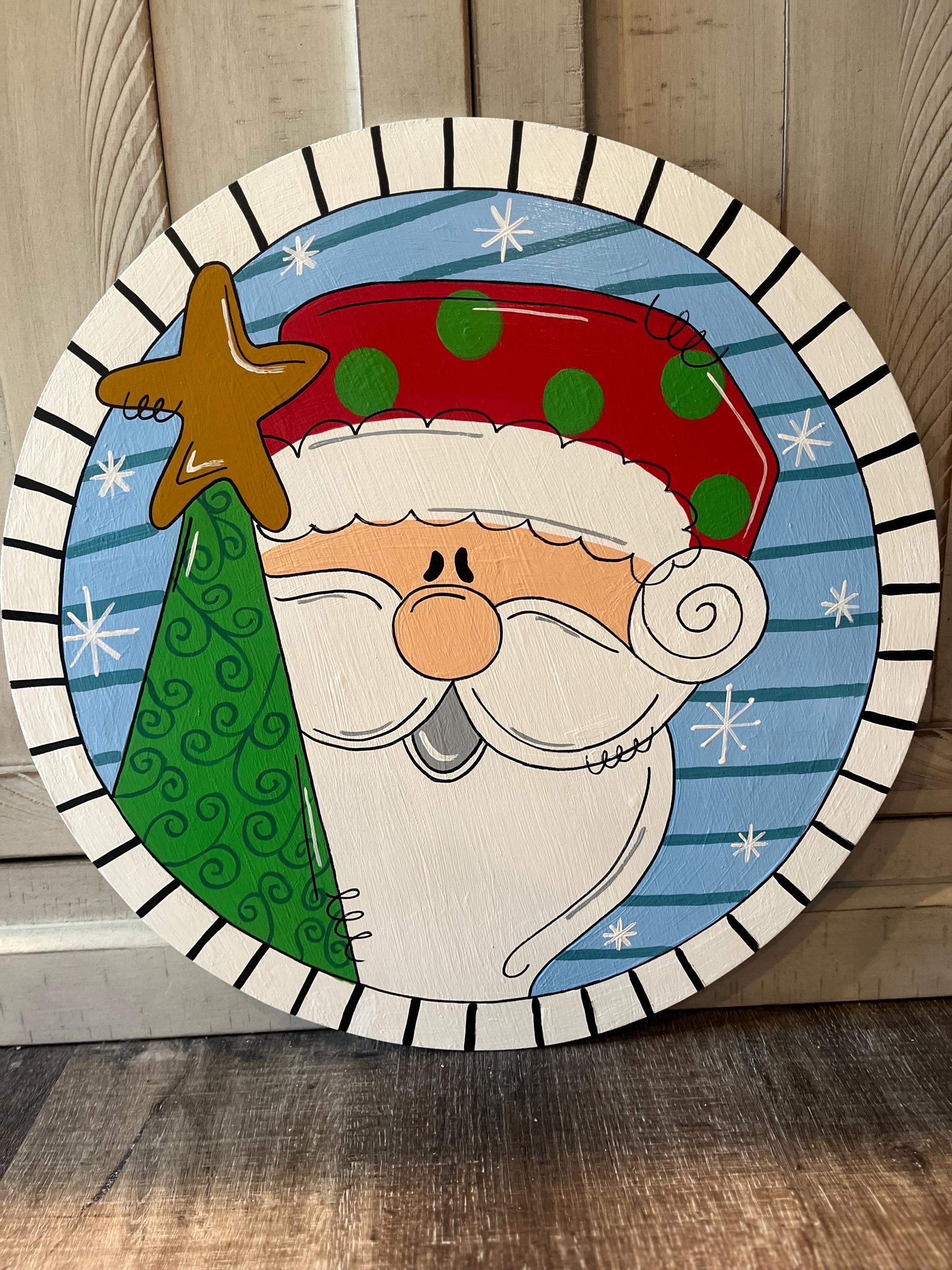 Santa Claus Door Sign Christmas Sign Santa Claus Decor Hohoho Holiday ...