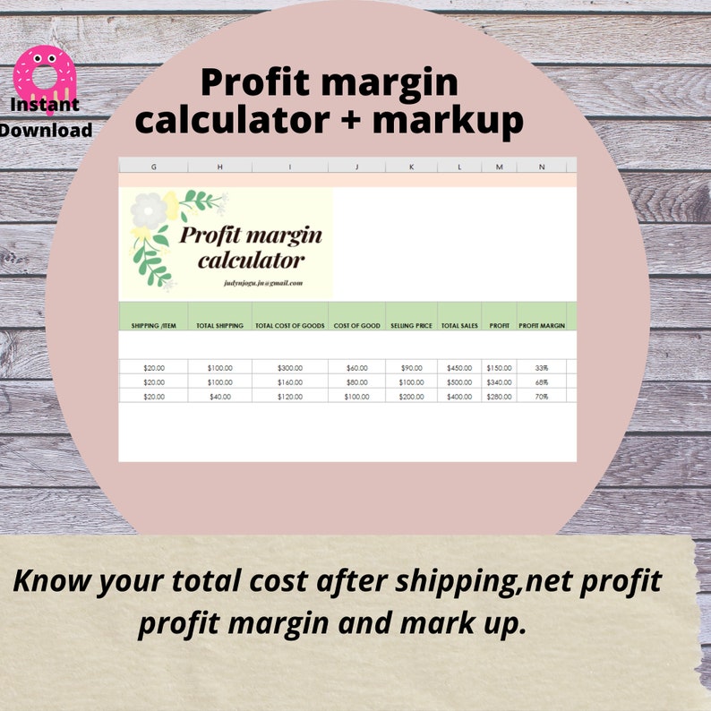 Profit Margin Markup calculator EXCEL EDITABLE SPREADSHEET. | Etsy Profit Margin Markup calculator EXCEL EDITABLE SPREADSHEET. | Etsy