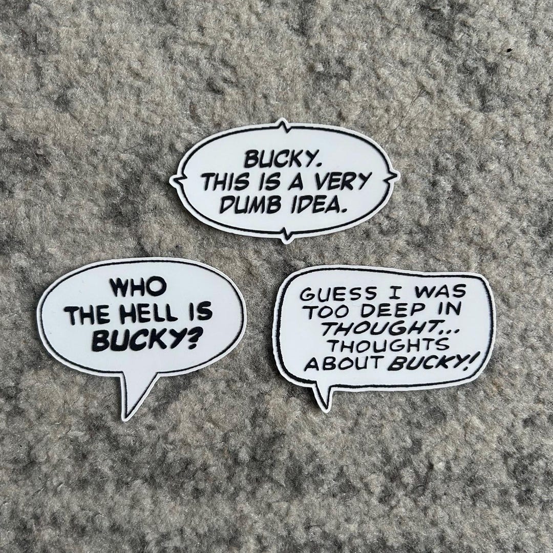 Bucky Barnes Comic Bubble Stickers - Etsy