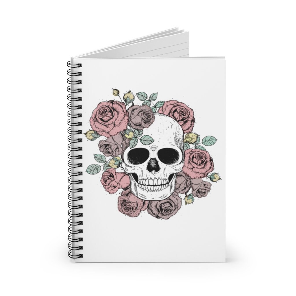 Goth Journal, Skull Notebook, Goth Notebook, Skull Journal, Unique Gift ...