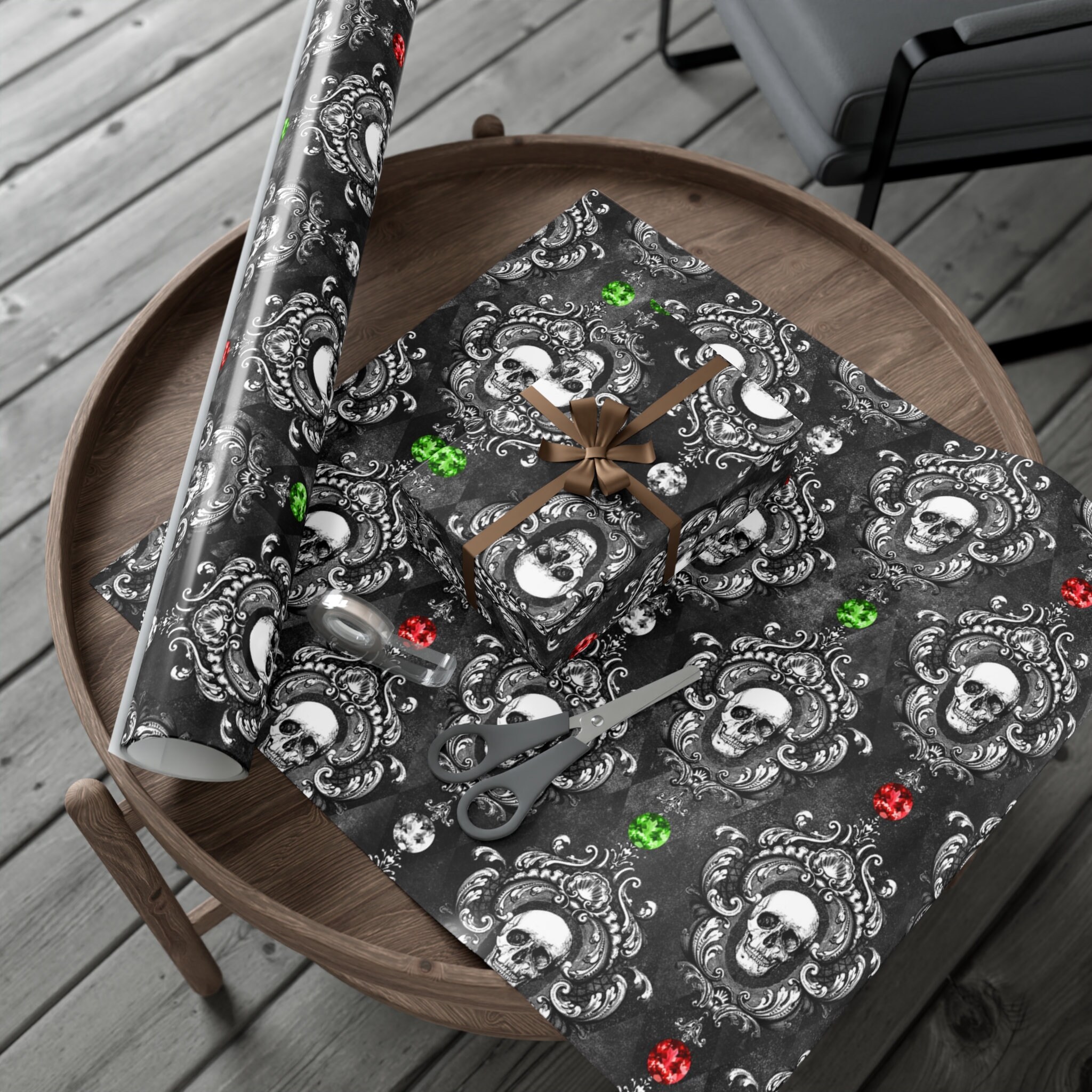Gothic Gift Wrap Gothic Wrapping Paper Goth Gift Wrapping - Etsy