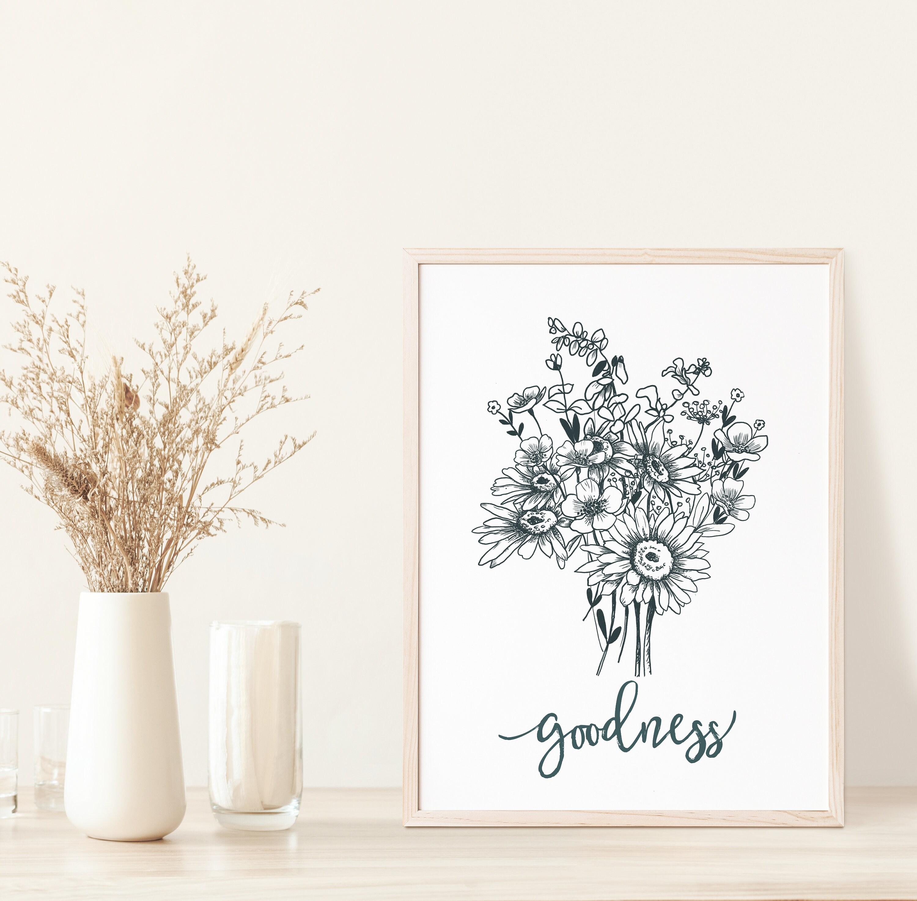 Patience, Fruit of the Spirit, Bible Art Printable, Botanical Line Art ...