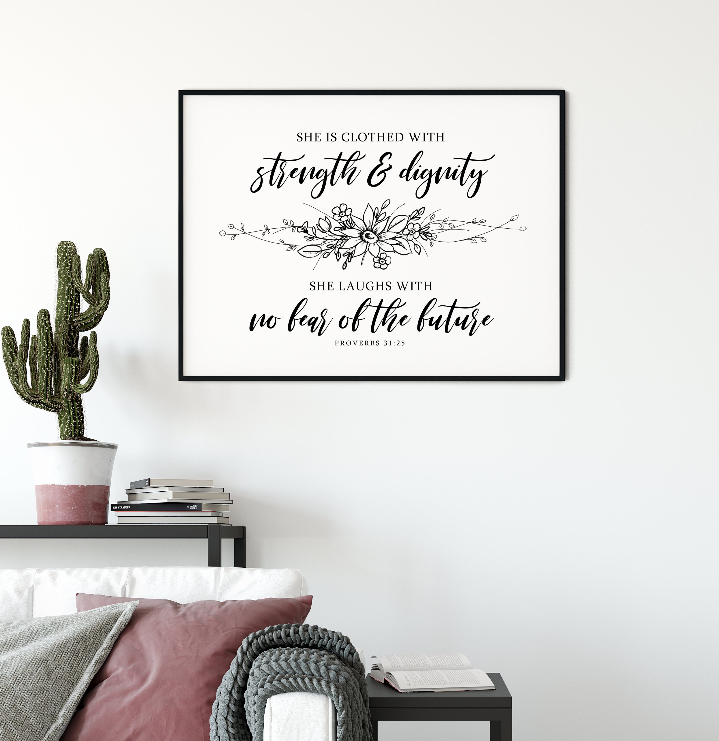 Proverbs 31, Bible Verse Wall Art, Scripture Art Printable, Christian ...