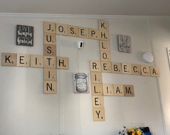 Scrabble Tile Decals for Wall, Scrabble Wall Art Letter Stickers ...