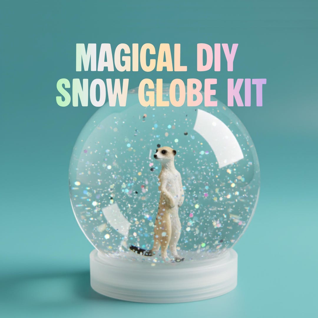 Meerkat Lover Gift – DIY Snow Globe Craft Kit for Kids | Magical Animal ...