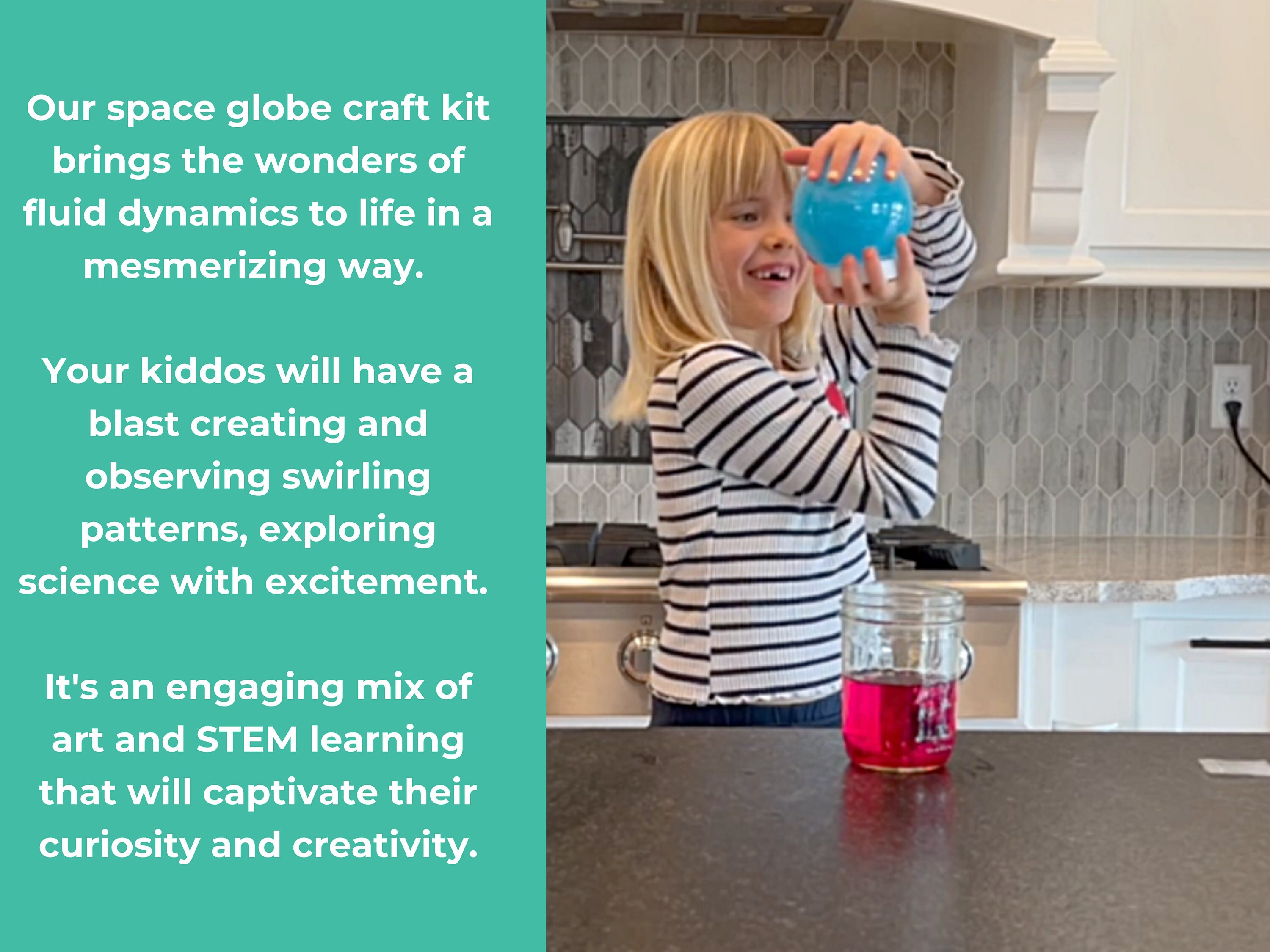 Kids Space Globe Arts and Crafts Kit Using Pearl Swirl | Stem Gifts ...