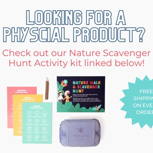 Printable Nature Scavenger Hunt Cards for Kids, Scavenger Hunt ...