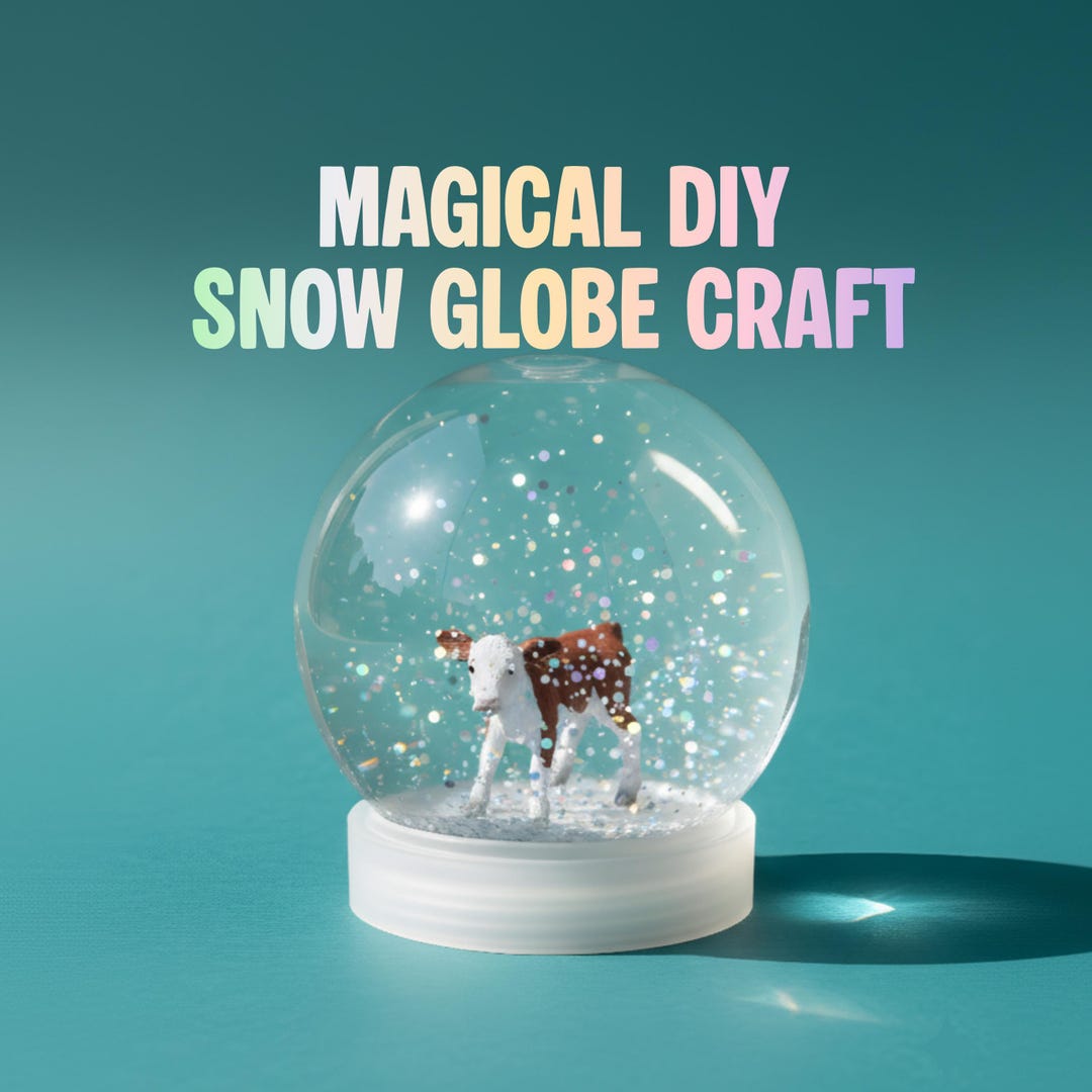 Cow Lover Gift - DIY Snow Globe Craft Kit | Farm Animal Art Project for ...