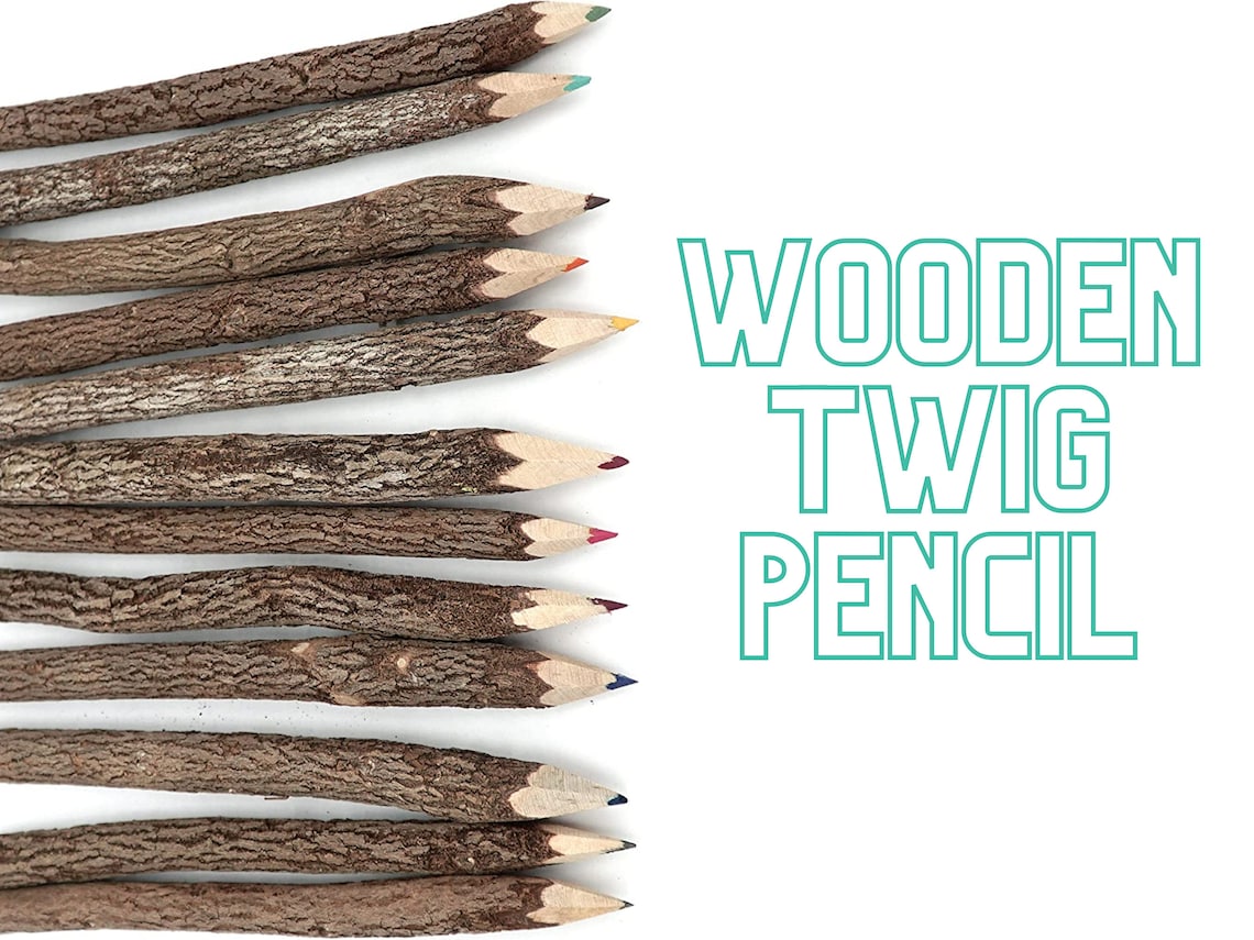 5" Twig Pencils, Twig Pencil, Outdoor Crafts, Summer Birthday Party ...