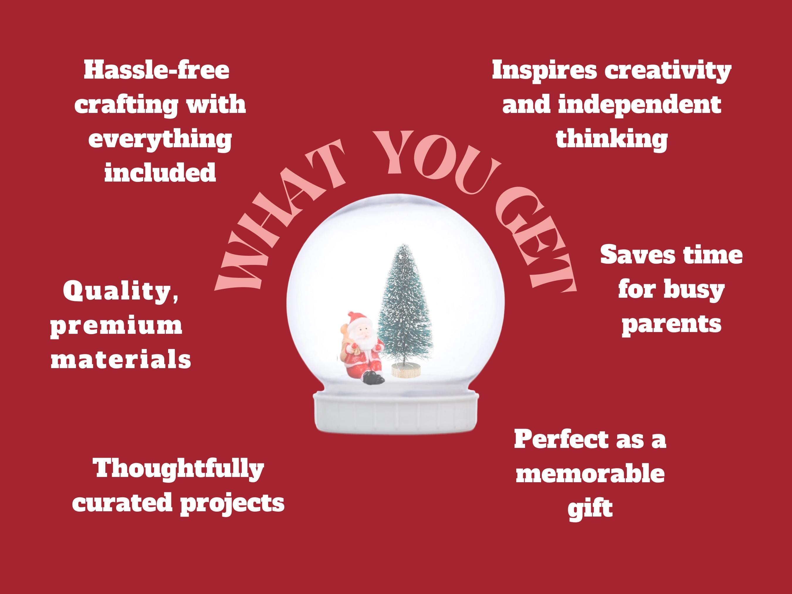 Santa With Sack Snow Globe Craft | Santa Claus Snow Globe Kit ...