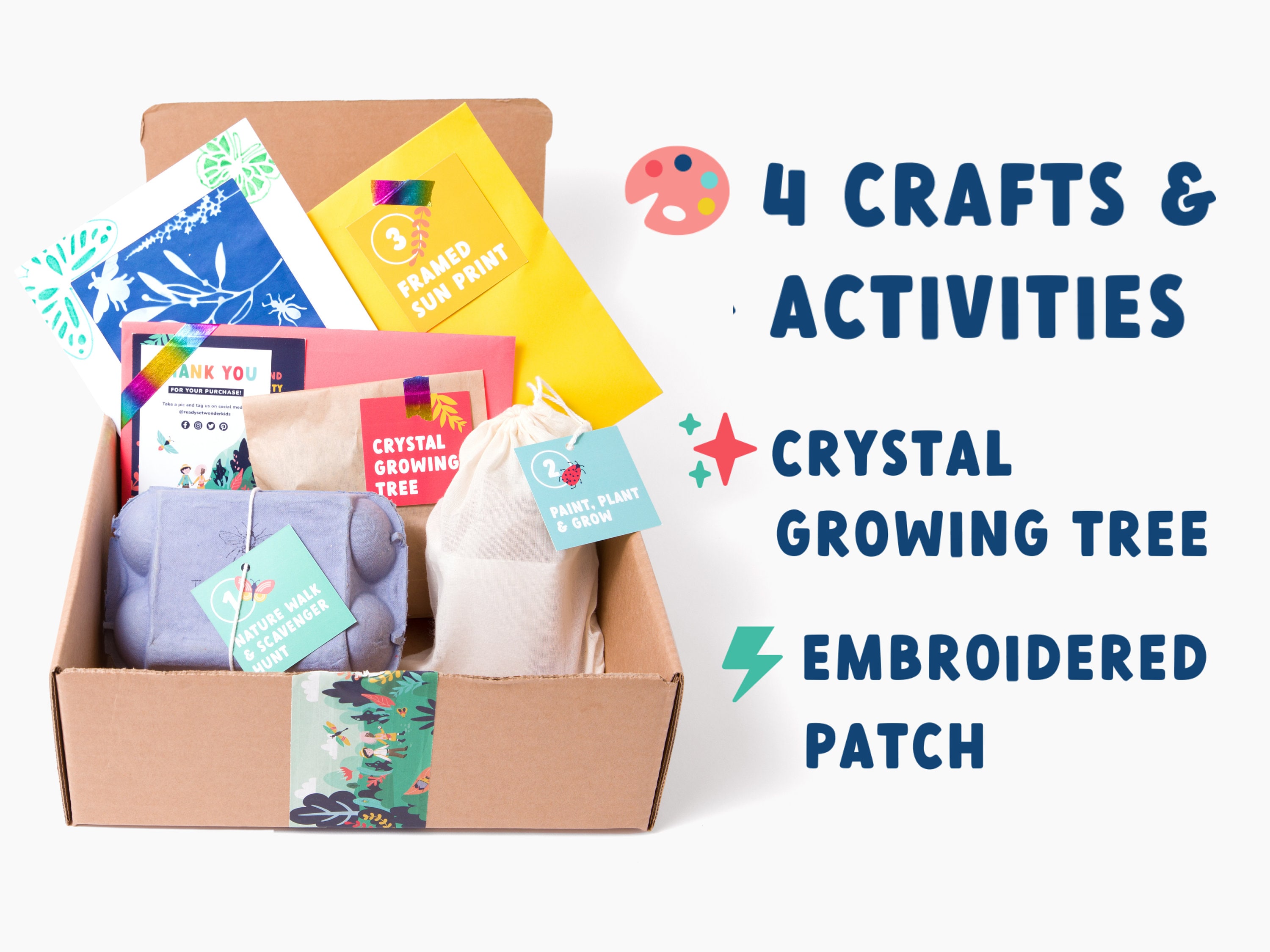 Solar Printing Kids Craft Kit With Sun Print Paper, Nature Stencils ...