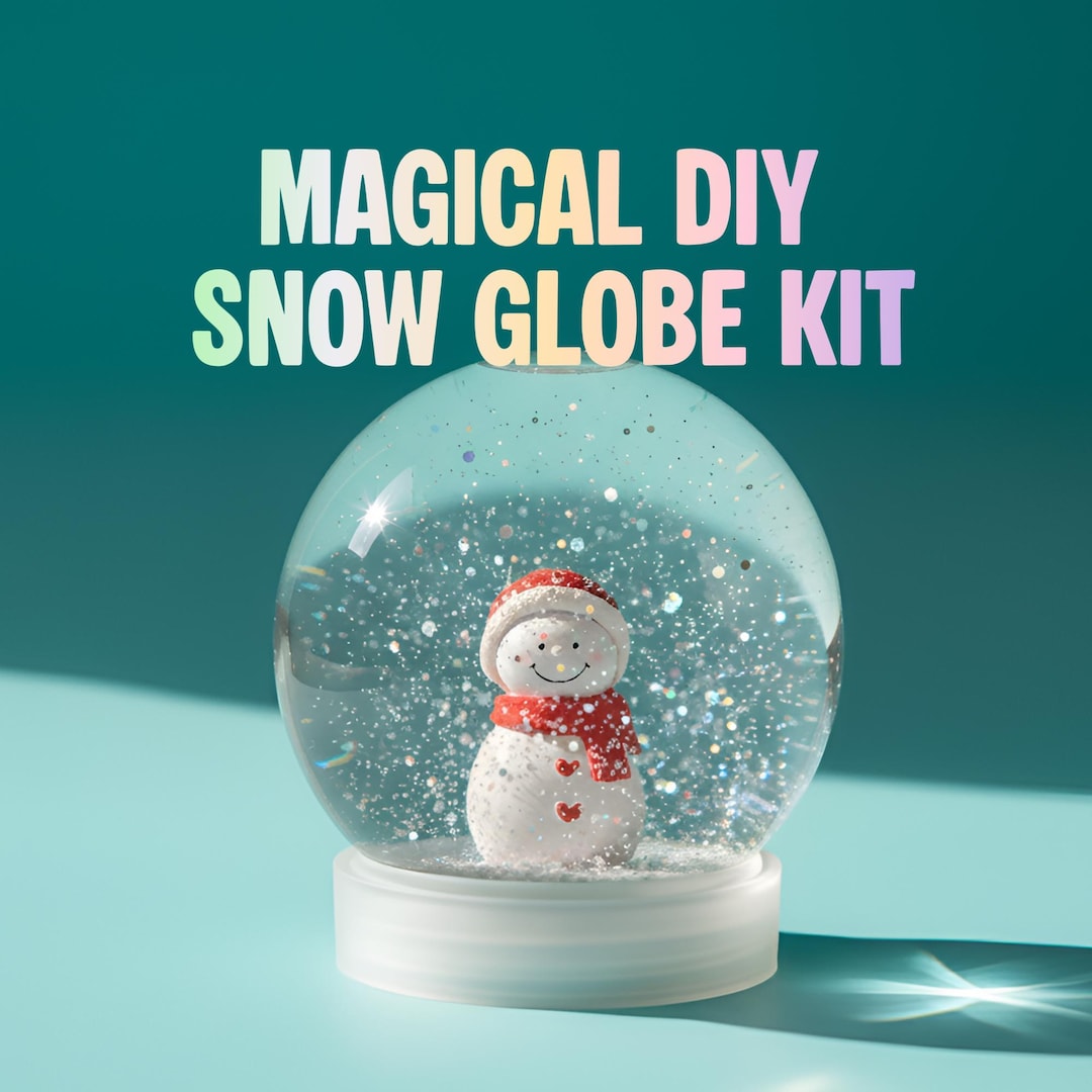 Snowman Lover Gift - DIY Glitter Snow Globe Craft Kit | Magical Winter ...