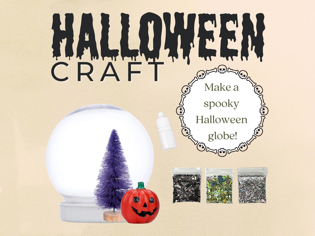Halloween Jack-o-lantern Pumpkin Tree Snow Globe Halloween Craft Kit ...