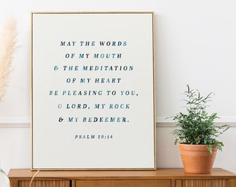 Psalm 19 14 - Etsy